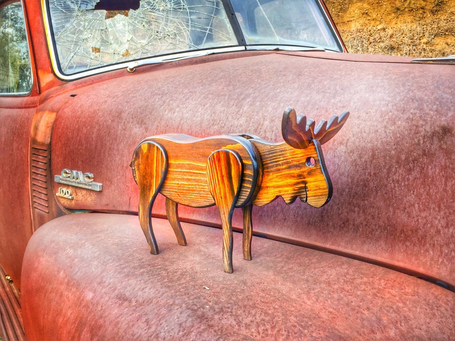 Pooping Moose Wooden Candy Dispenser - Etsy