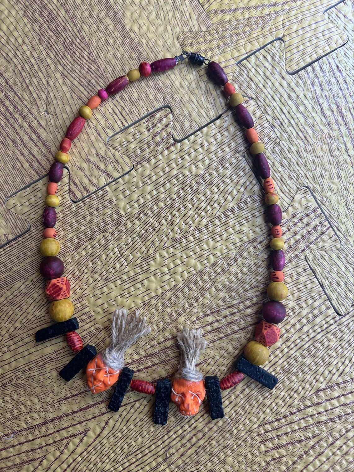 Shrunken Head (hand Sculpted) Tiki Necklace 20 Inches - Etsy