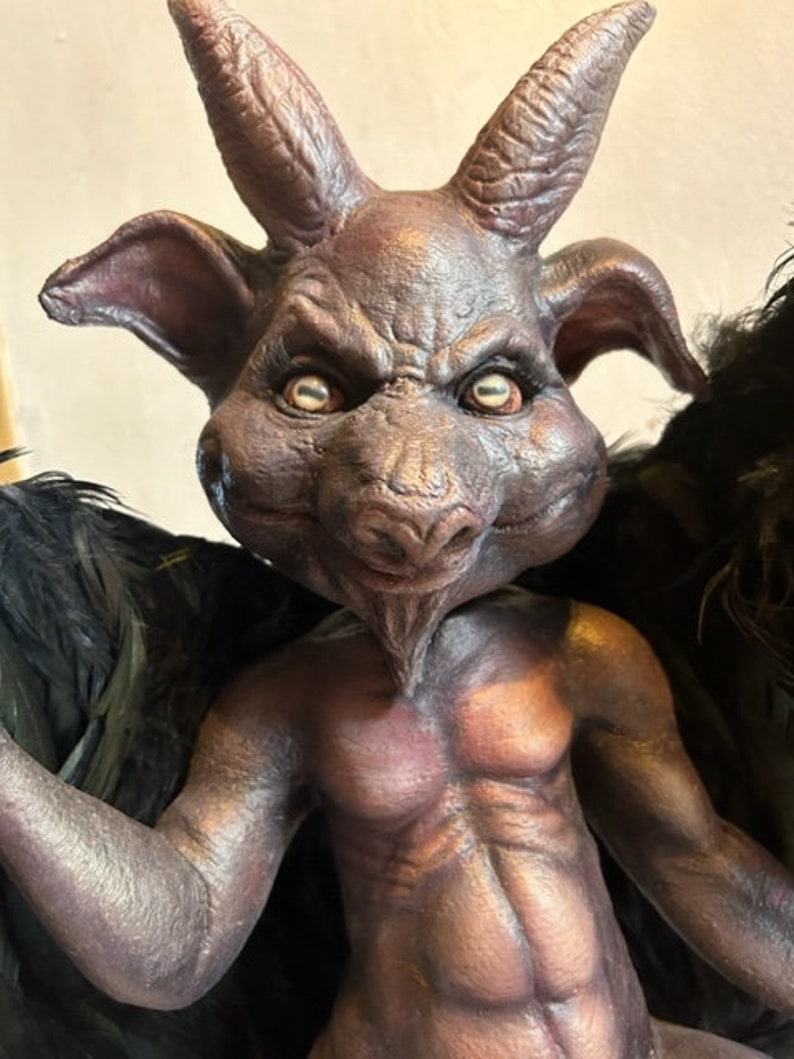 Baby Baphomet Sculpture 16 In. Height - Etsy