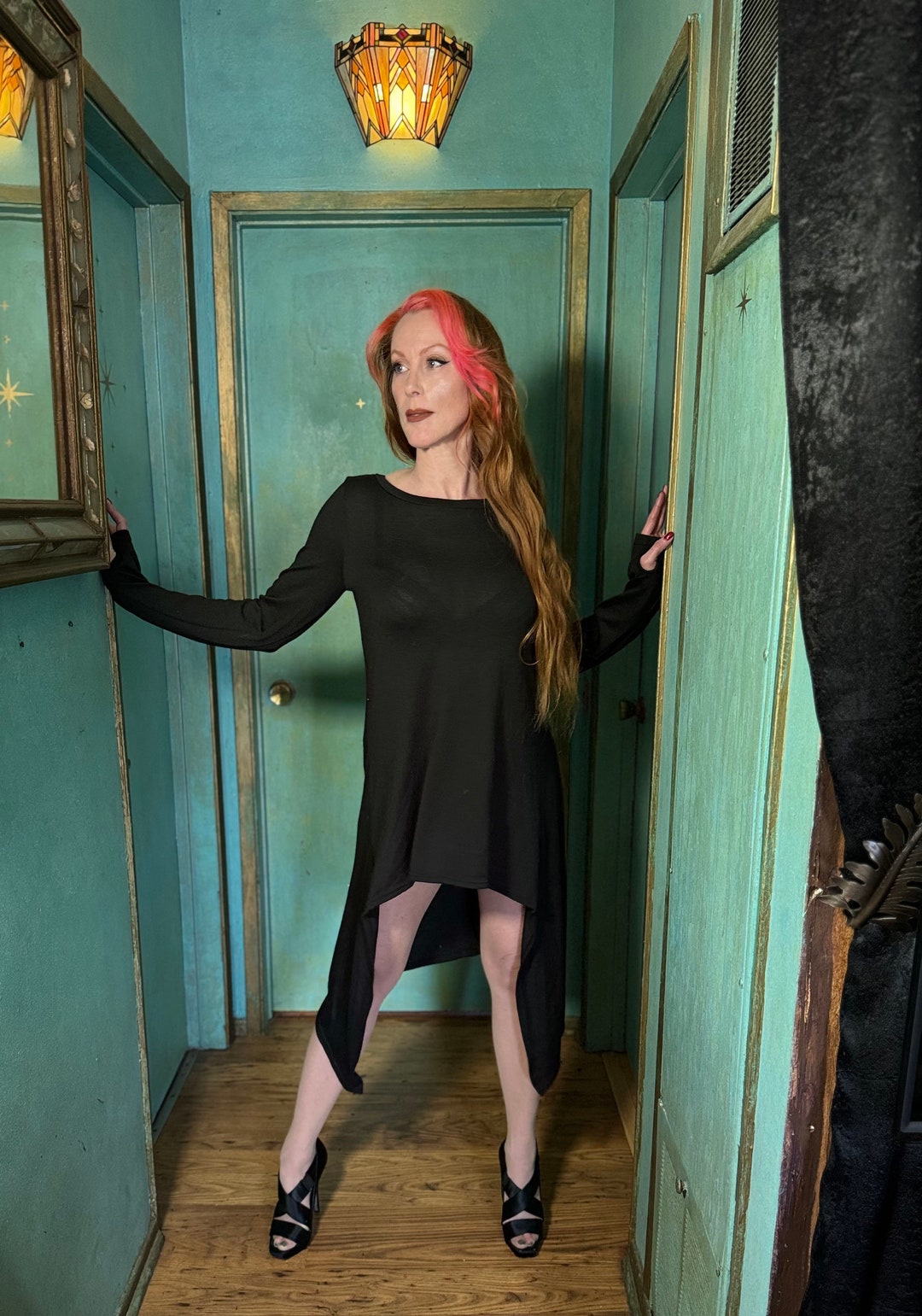 Black Drapey Sweater. Size S/M. It's Longer in the Back. Might Be Good ...