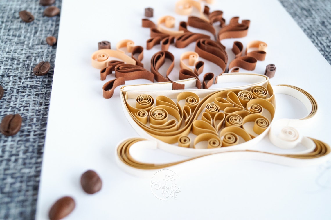Quilling Template Quilling Pattern to Make Cup of Coffee - Etsy