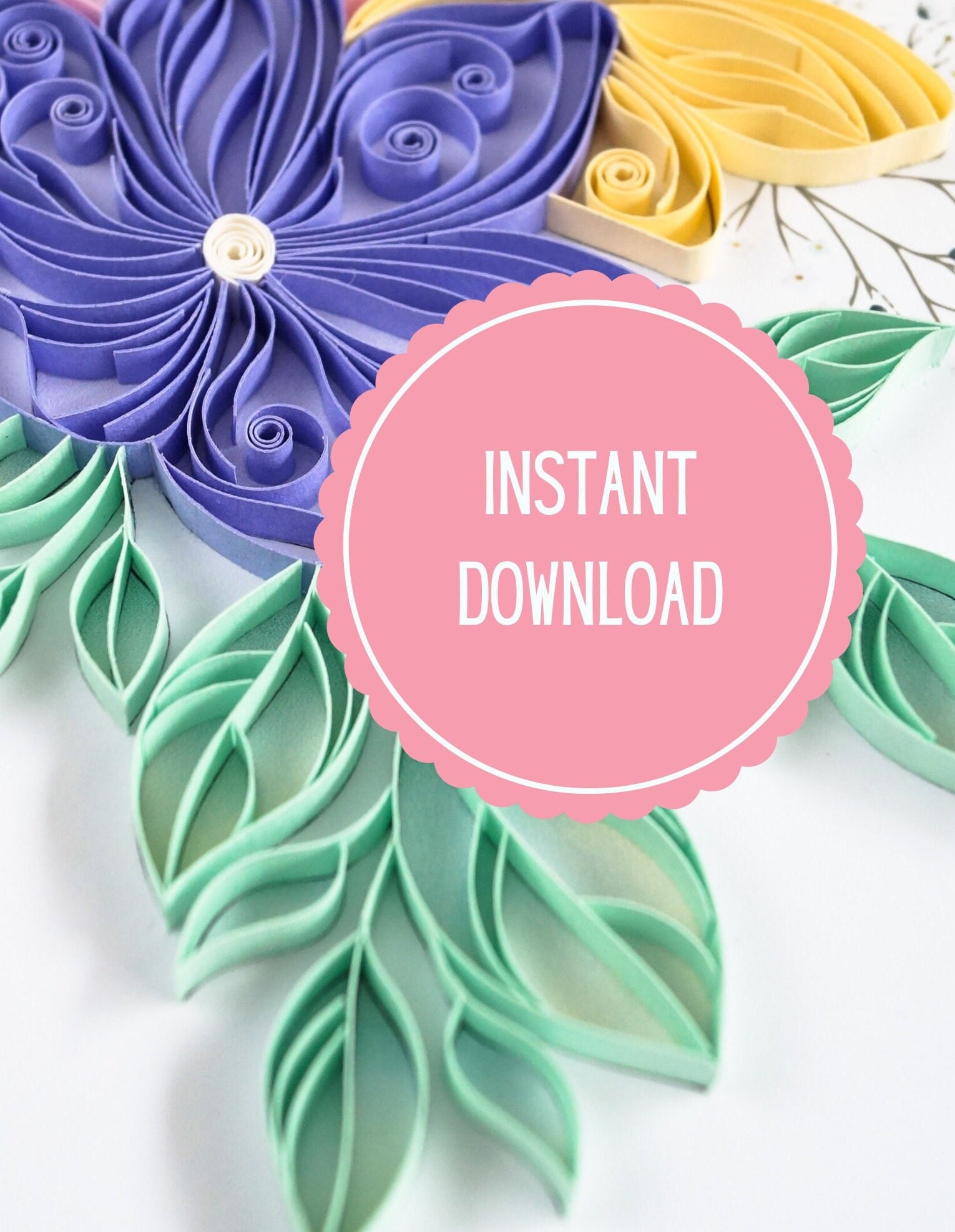 Instant Download Quilling Floral Pattern to Make Wildflowers Quilling ...
