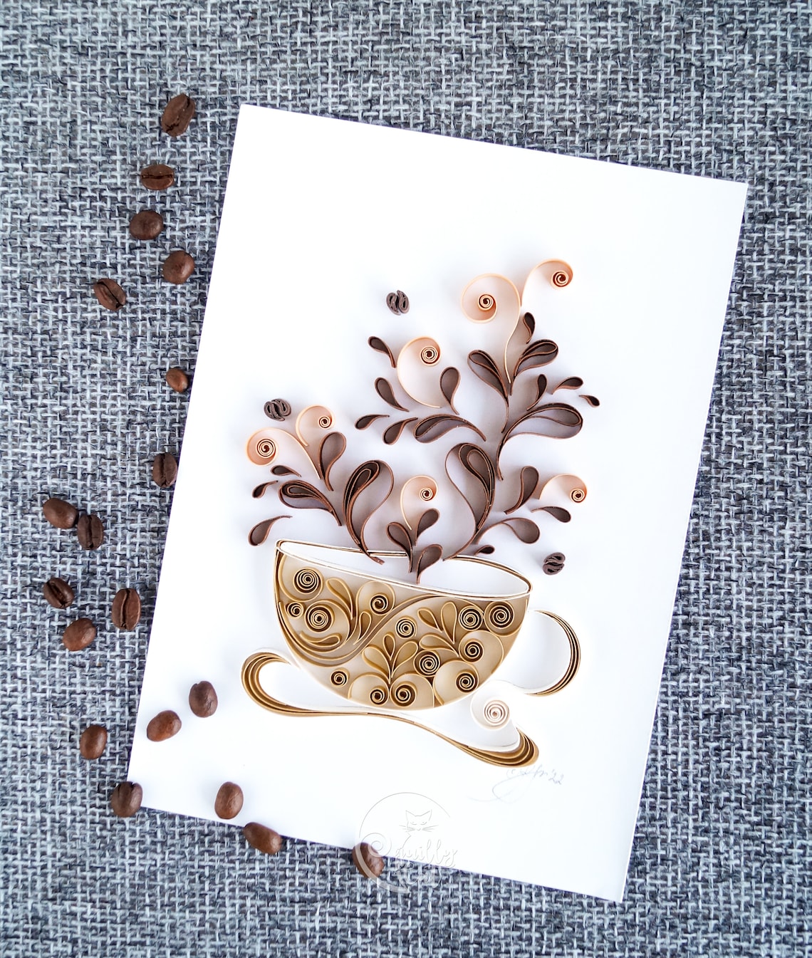 Quilling Template Quilling Pattern to Make Cup of Coffee - Etsy