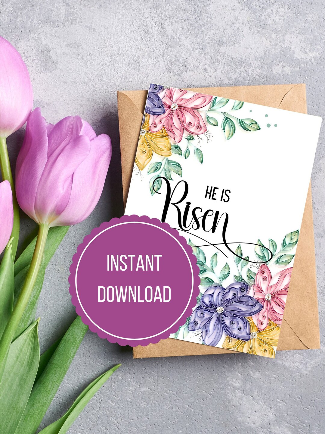 Instant Download Quilling Passover Card Floral Gift Card Spring Digital ...