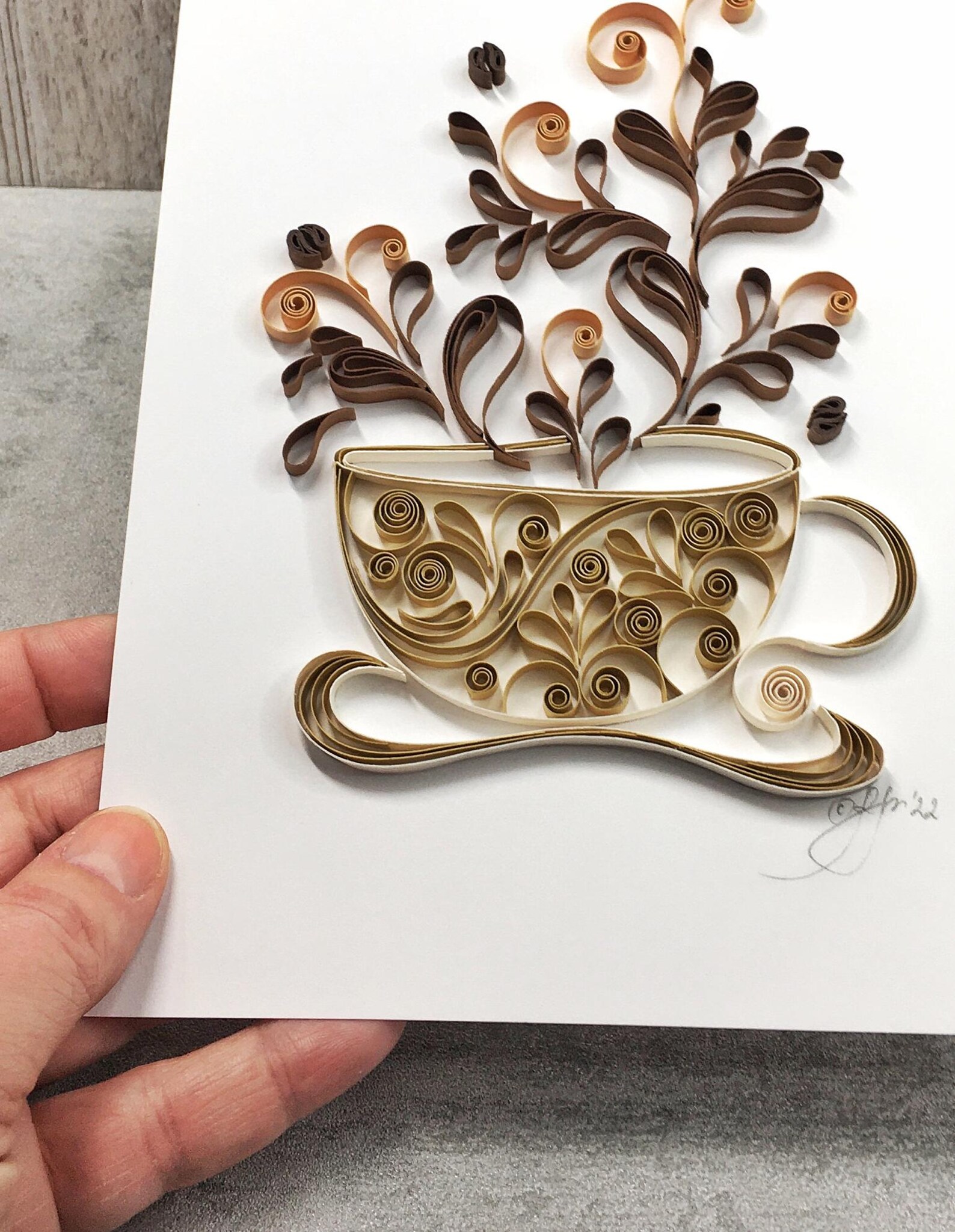 Quilling Template Quilling Pattern to Make Cup of Coffee Digital ...
