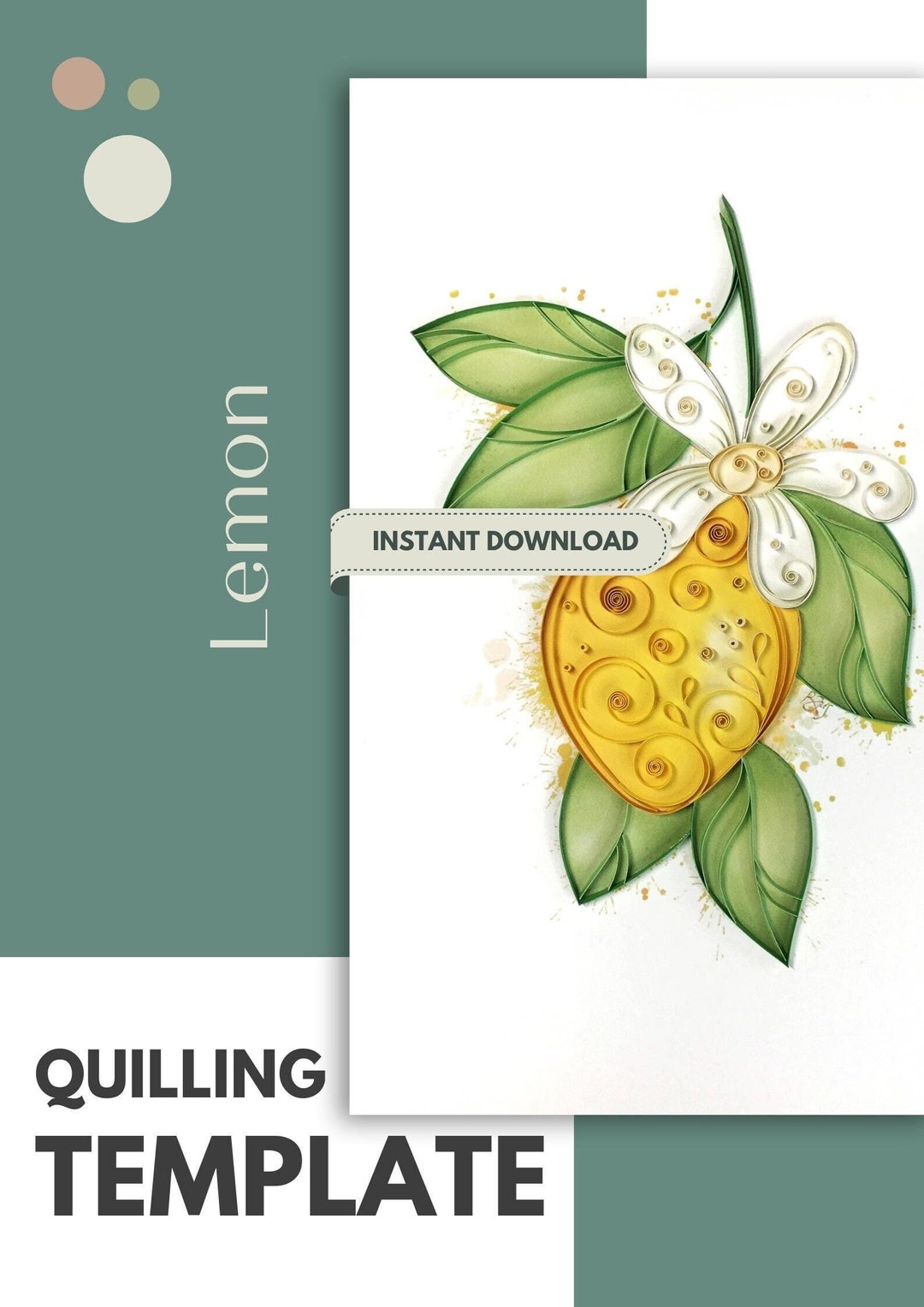 Lemon Quilling Template Instant Download for Paper Crafting DIY How to ...