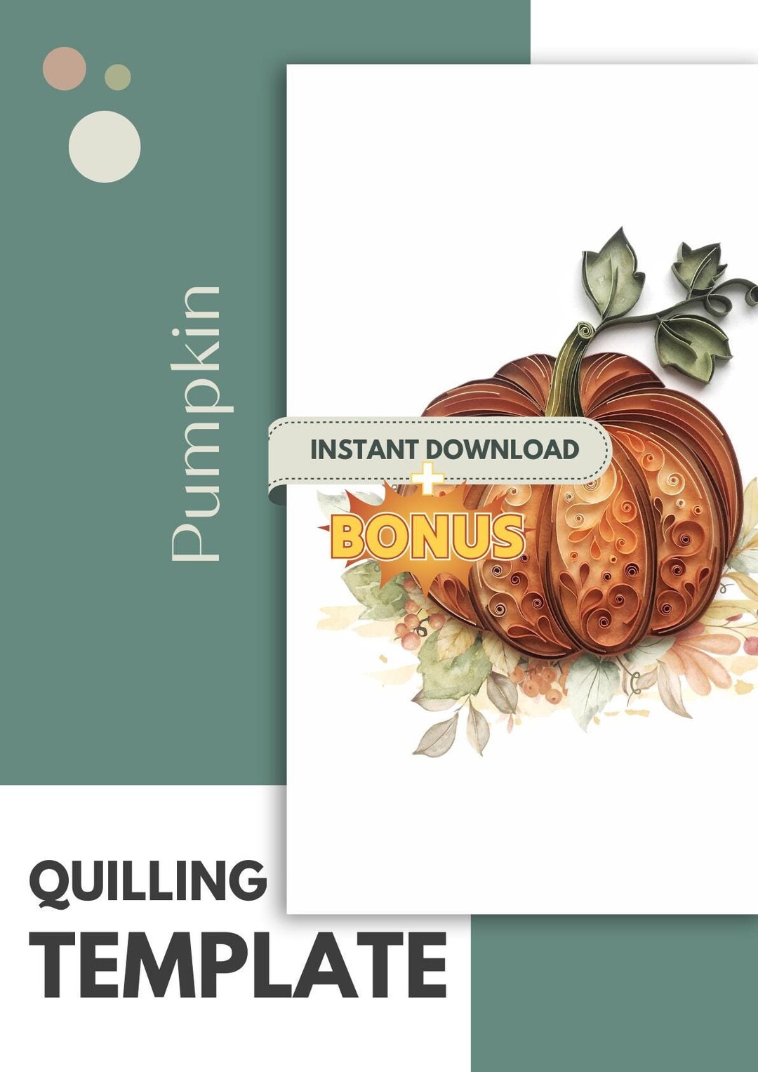 Limited Edition — Only 35 Available! Quilling Pattern to Make Pumpkin ...