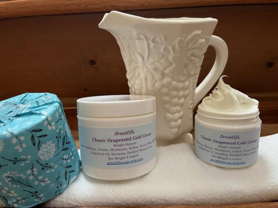 Classic Grapeseed Cold Cream, Pure, Natural, Sensitive /irritated Skin ...