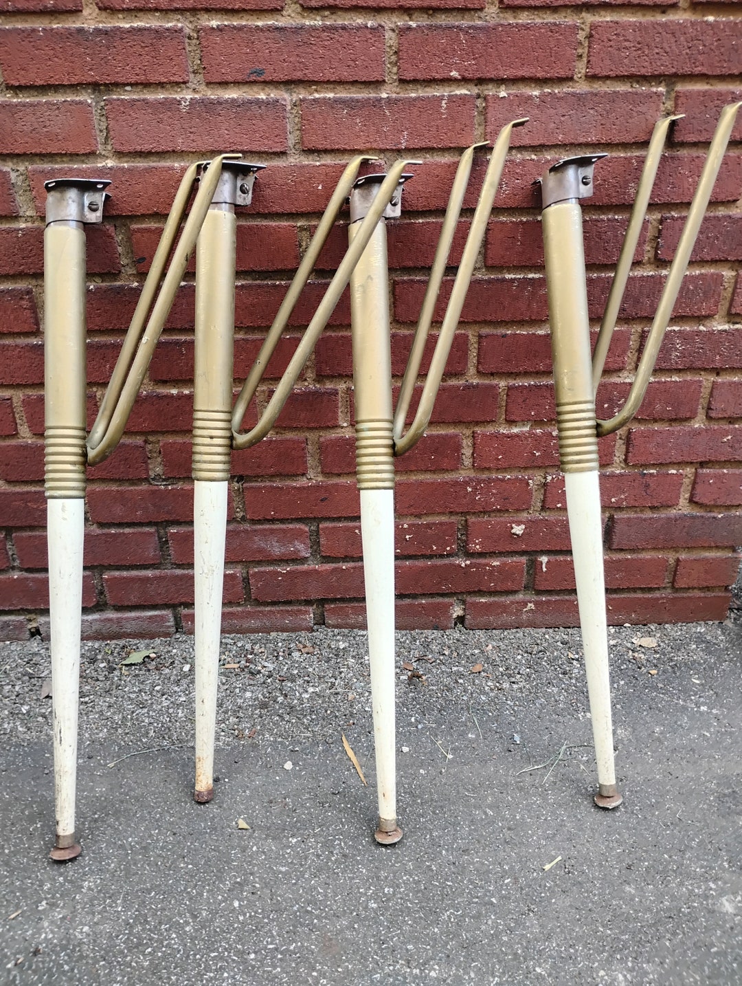 Vintage 1960s Slant Table Legs Set of Four - Etsy