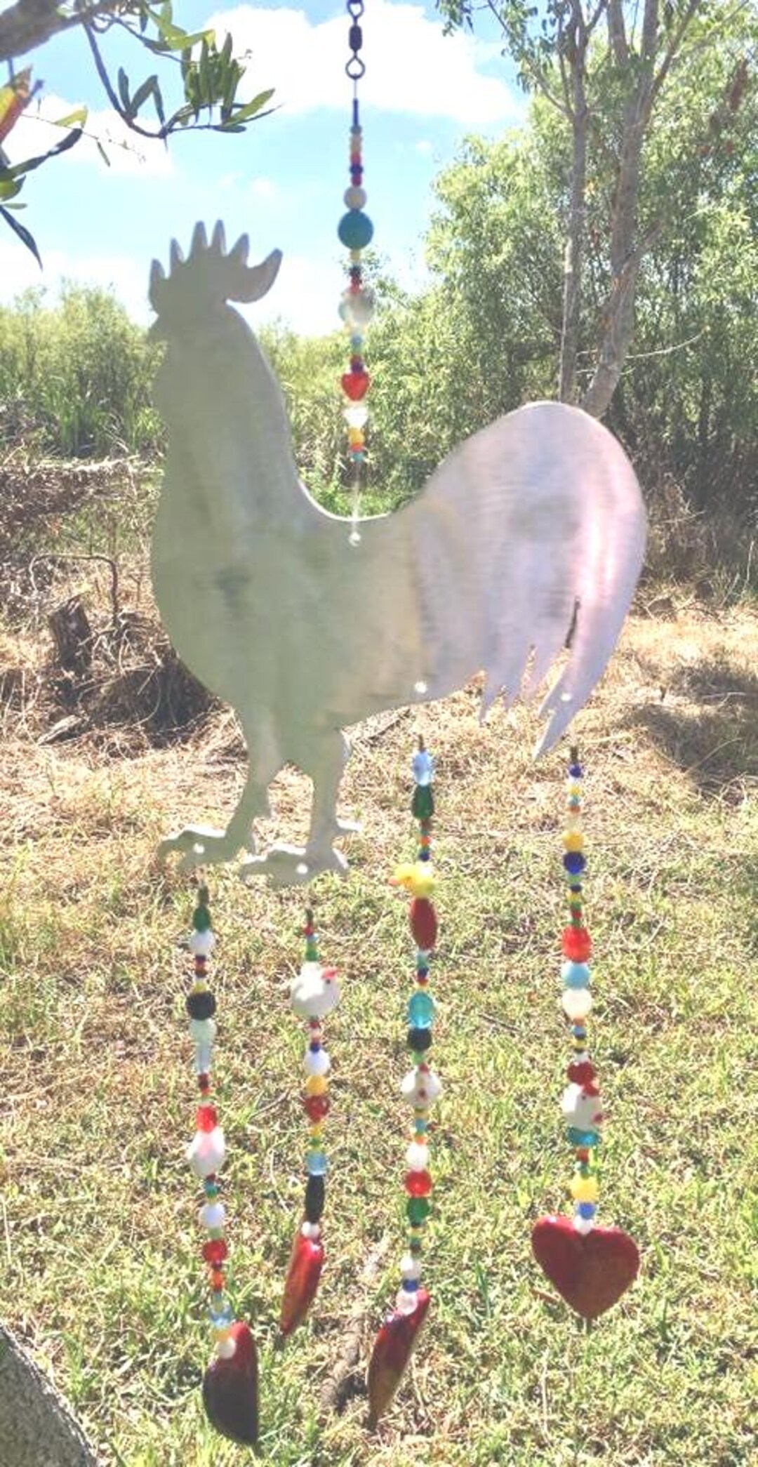 Handmade Sun Catcher Rooster With Beads - Etsy