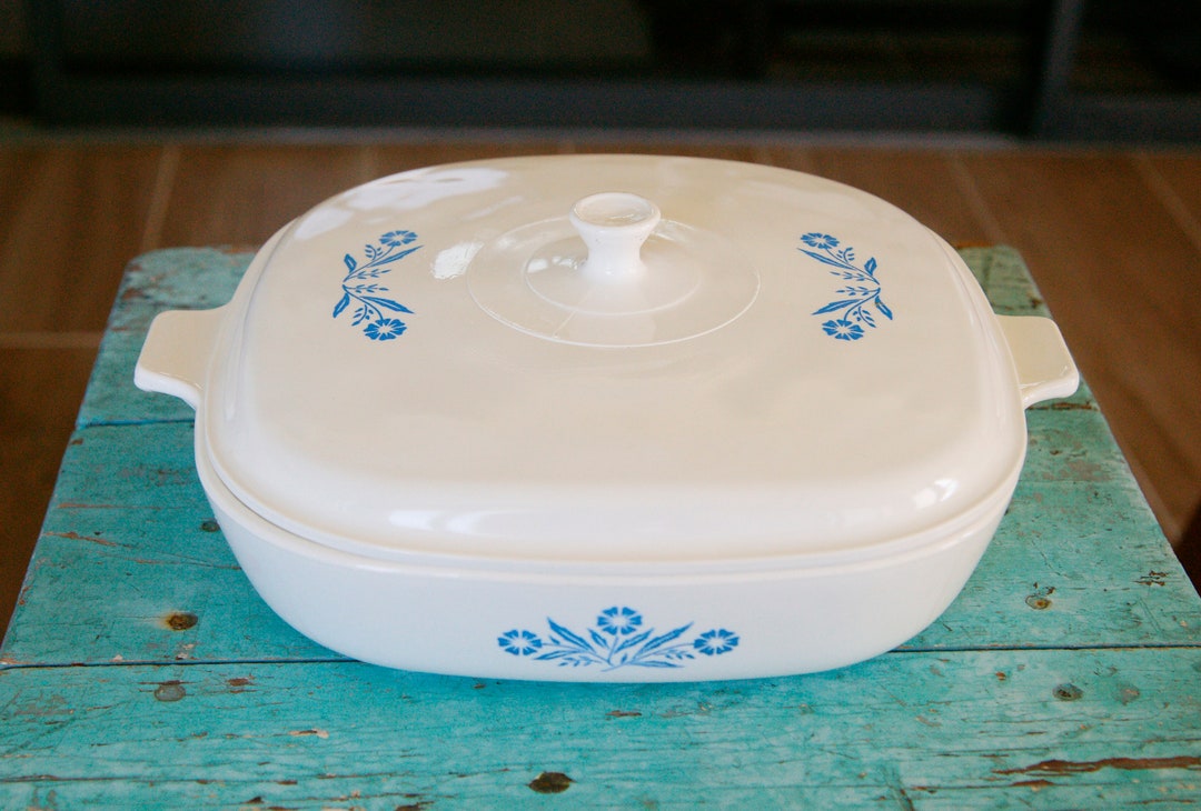 Vintage Corning Ware Cornflower Casserole Dish With Pyroceram Lid - Etsy