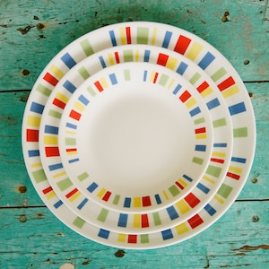 Corelle Memphis Dinner Plates: Colorful Stripes Replacement Plates - Etsy