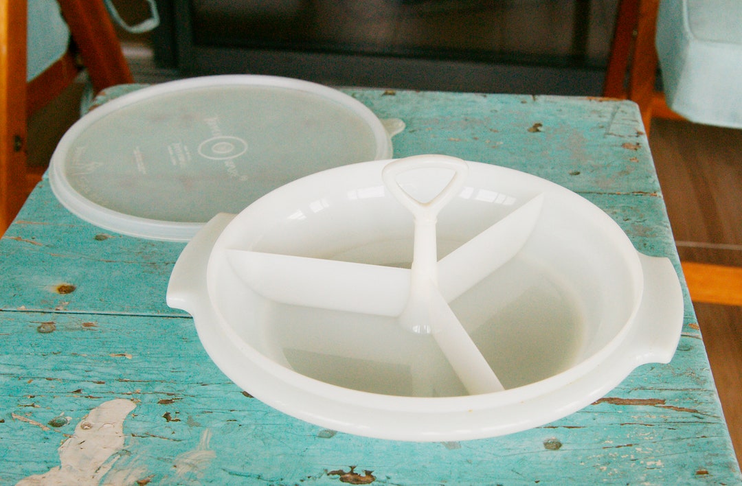 Tupperware Suzette Divided Serving Platter Tray With Handle Tupper Seal ...