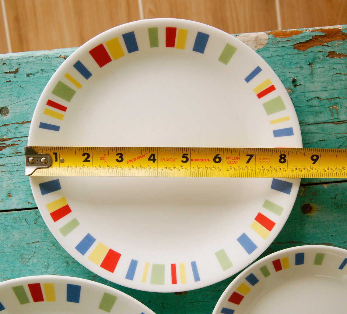 Corelle Memphis Dinner Plates: Colorful Stripes Replacement Plates - Etsy
