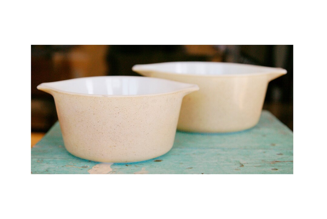 Vintage Pyrex Brown Speckled Casserole Dishes by Corning Set - Etsy