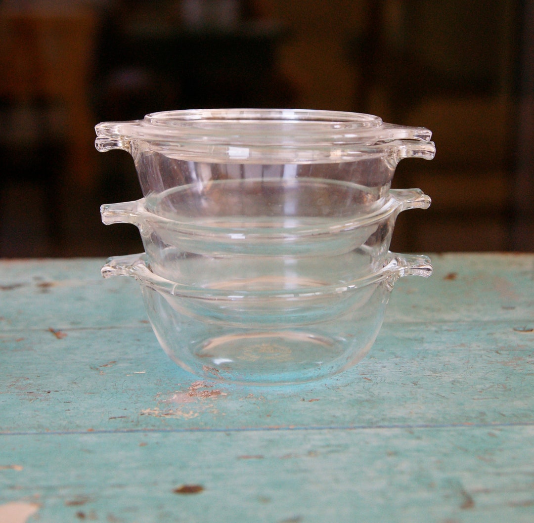 Vintage 3 Pyrex Ramekin Refrigerator Casserole Dishes 018 10oz With 1 ...