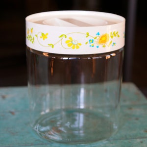 Vintage Pyrex Wildflower Glass Canister Made in USA 1970s See N Store ...