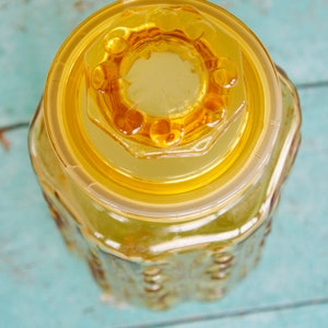 Vintage Federal Gold Yellow Glass Canister Show off Jar 1970s - Etsy