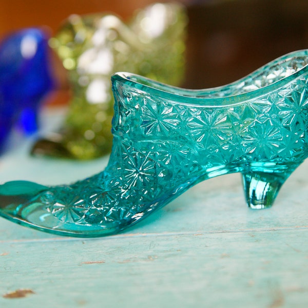 Vintage Glass Shoe - Etsy