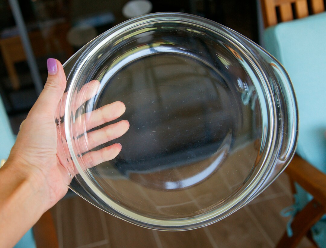 Vintage Pyrex Clear Glass Lid Replacement 684-C 8 Oval With Tab Handles ...