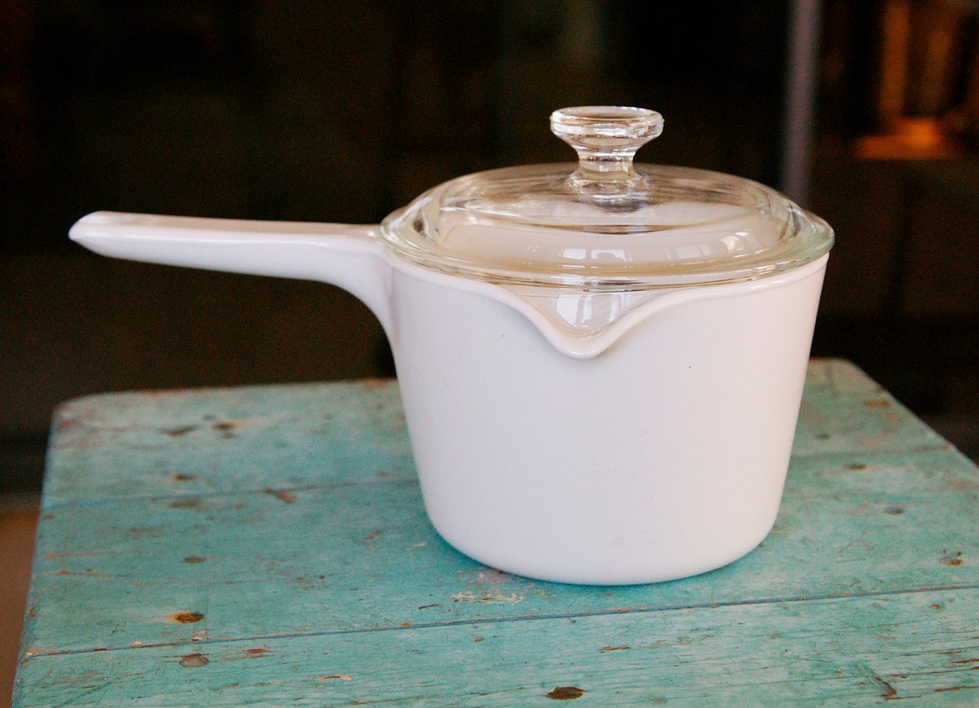 Vintage Corning Ware Saucepan 1 Quart Pot M-68-B Measuring Dish With ...