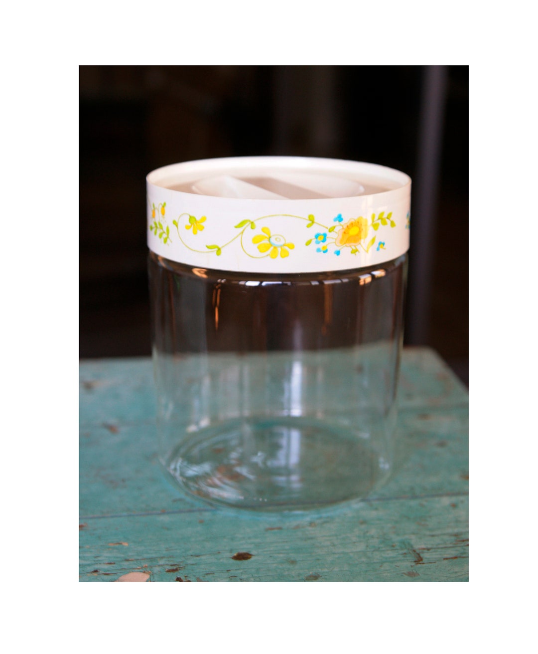 Vintage Pyrex Wildflower Glass Canister Made in USA 1970s See N Store ...