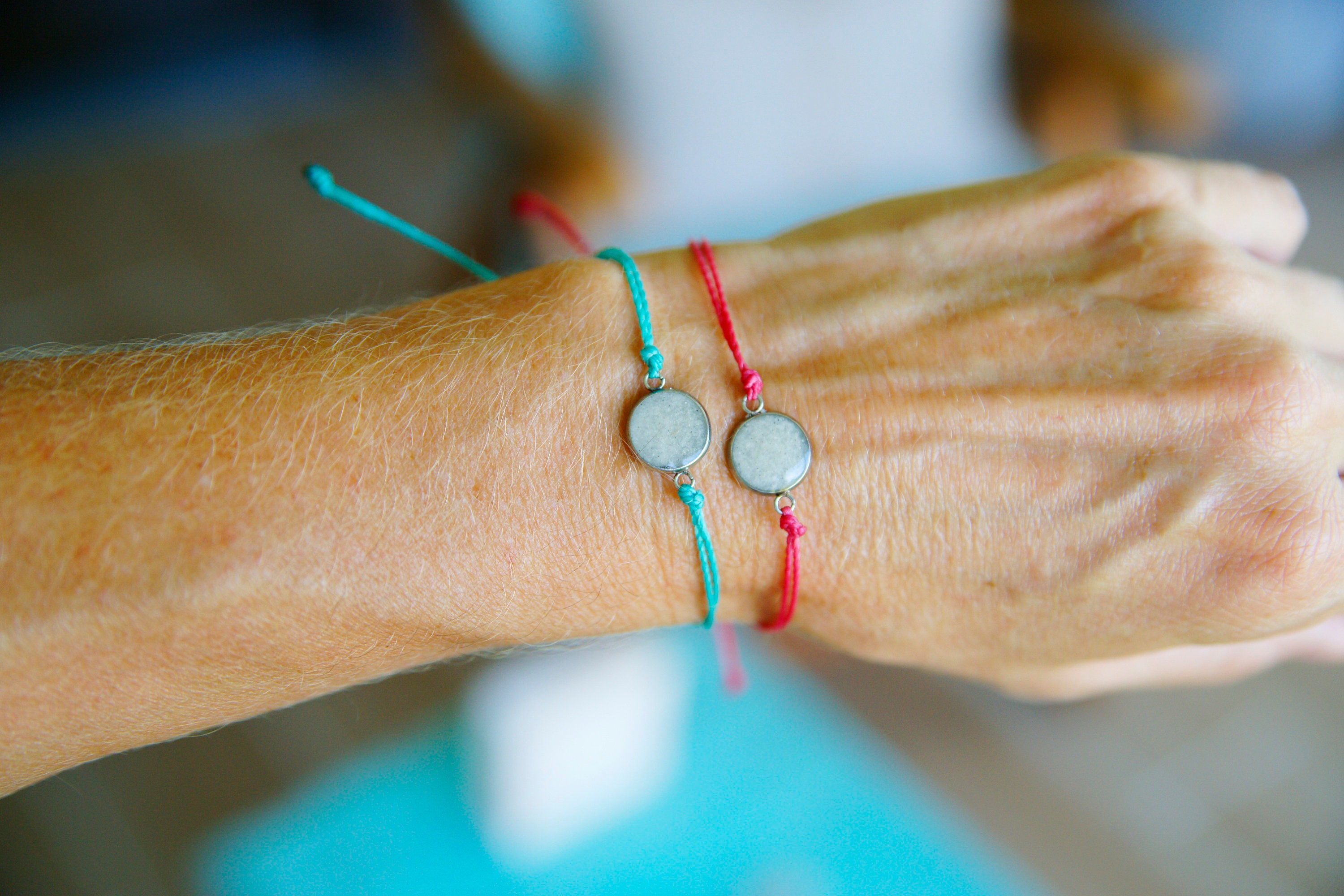Mini Siesta Key Beach Sand slide knot Bracelet wax cording | Etsy
