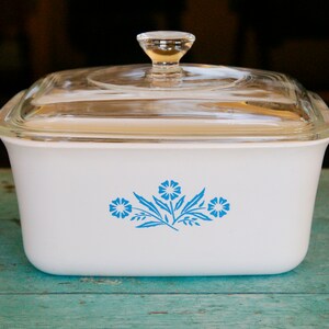 Vintage Corning Ware Cornflower Pattern Rectangular Casserole Dish With ...