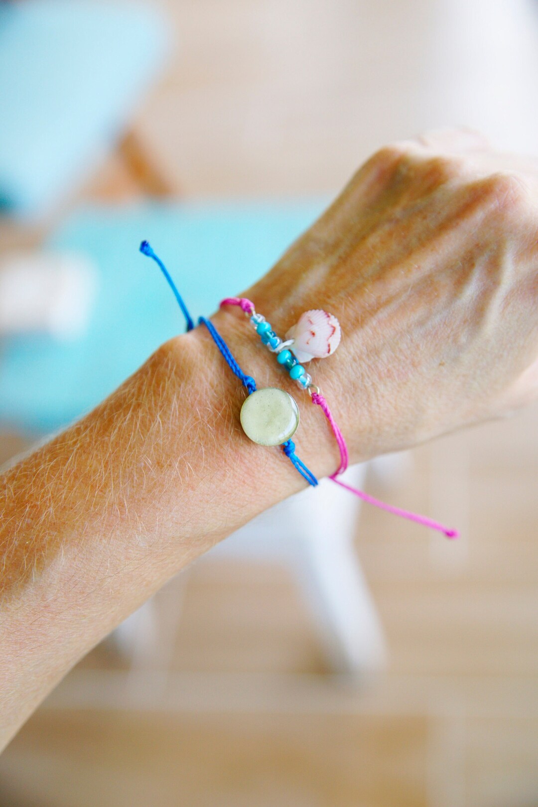 Siesta Key Beach Sand Slide Knot Bracelet Wax Cording Stackable ...