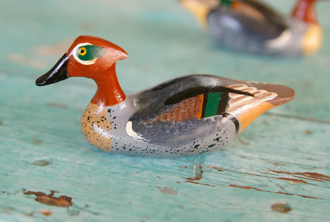 Vintage Mini Wooden Duck Decoy Cabin Decor Clarence 'titbird' Bauer ...