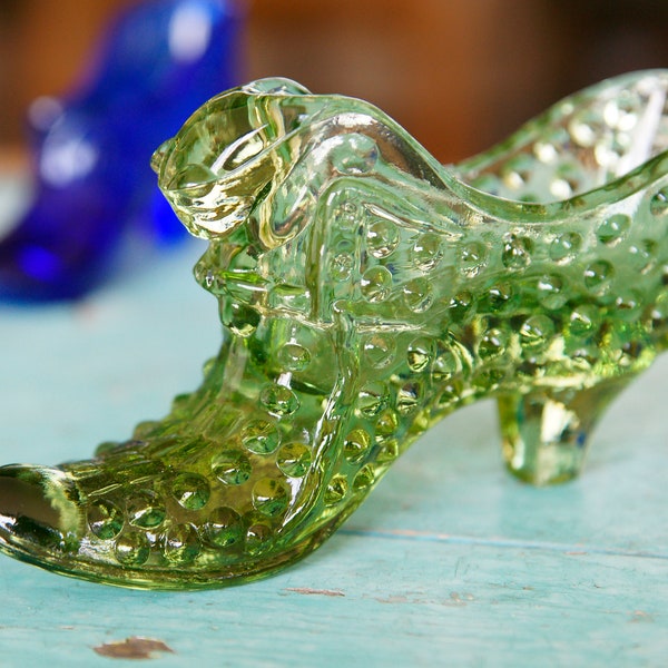 Vintage Glass Shoe - Etsy