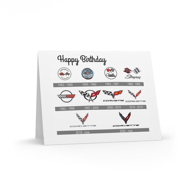 Corvette Birthday Card - Etsy UK