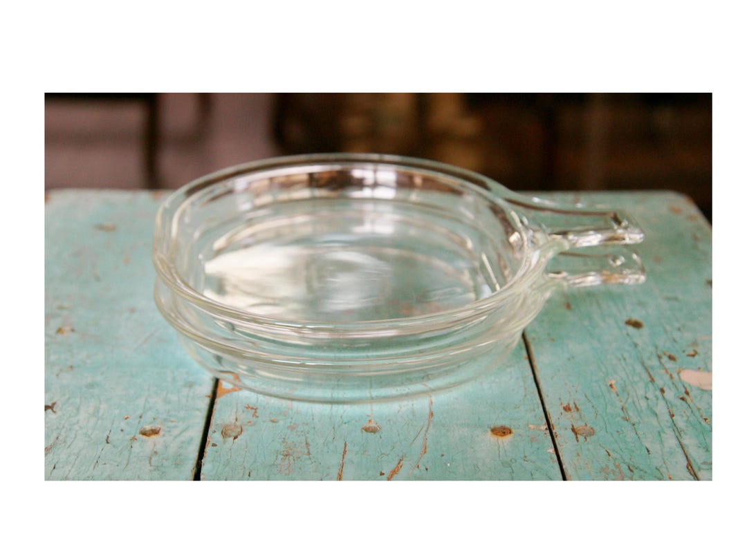 Vintage Pyrex Clear Glass Grab It Plate Set: Single Serve Dishes - Etsy