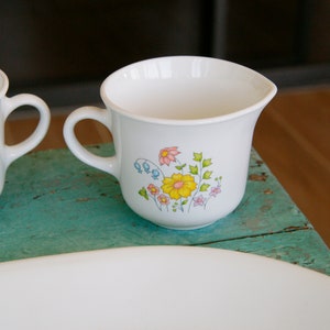 Vintage Corelle Spring Meadow Pattern Platter, Cups and Creamer by ...