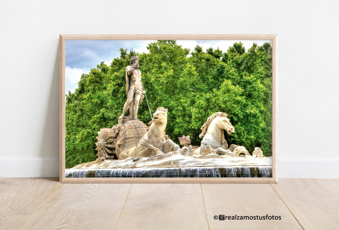 Photo Print of Neptuno Fountain in Madrid, Travel Poster Spain, Madrid ...