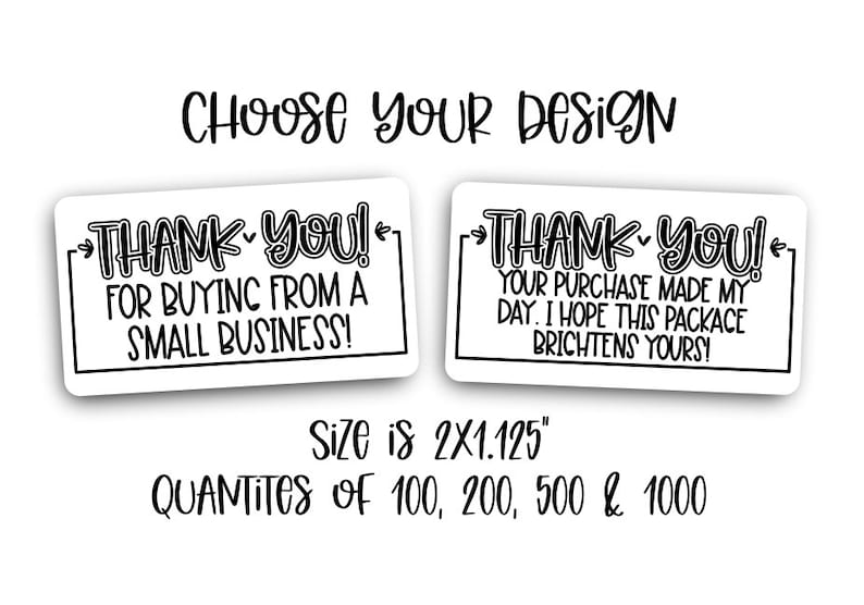 Thank You for Buying From A Small Business Stickers Labels | Etsy