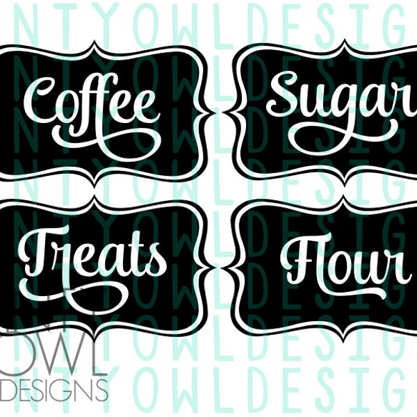 Canister Labels Svg - Etsy