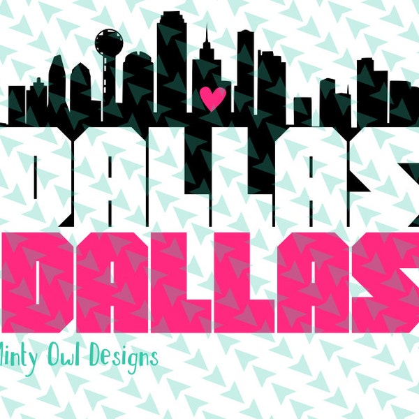 Dallas Skyline - Etsy