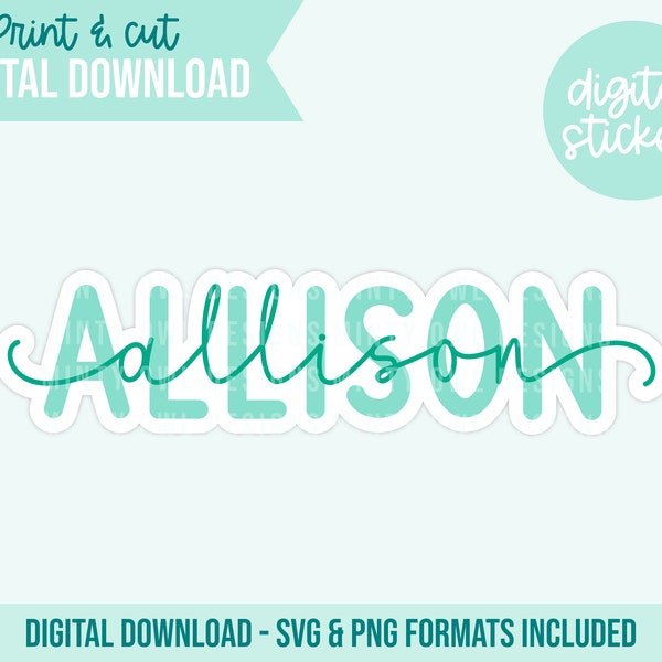 Laser Cut Name Stickers - Etsy