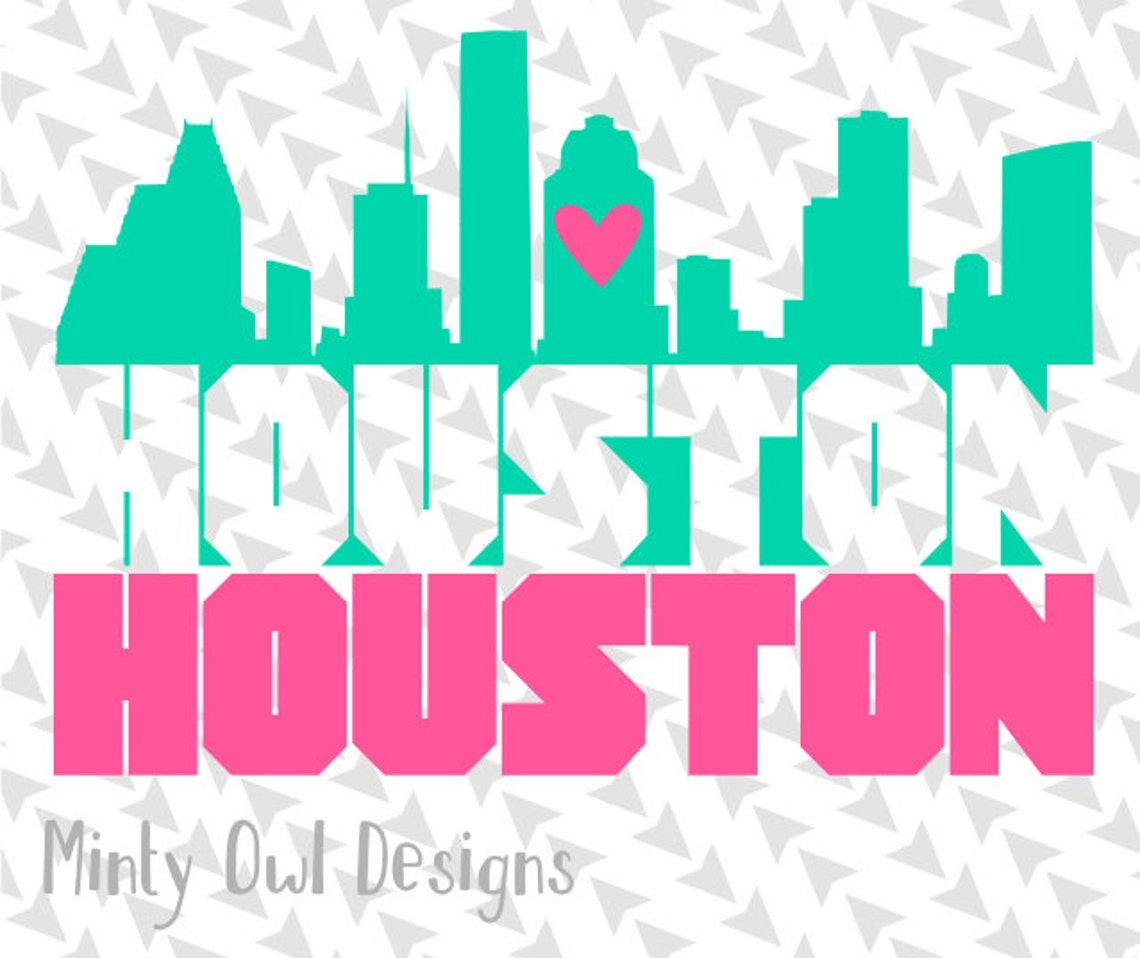 Cricut SVG Cutting Files I Love Houston SVG Houston - Etsy