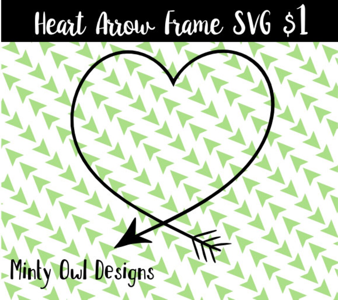 Cricut SVG Heart Arrow Frame SVG Cut File Arrow Tribal - Etsy