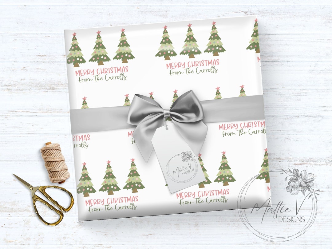 Personalized Wrapping Paper | Christmas Gift Wrap | Name Gift Wrap ...
