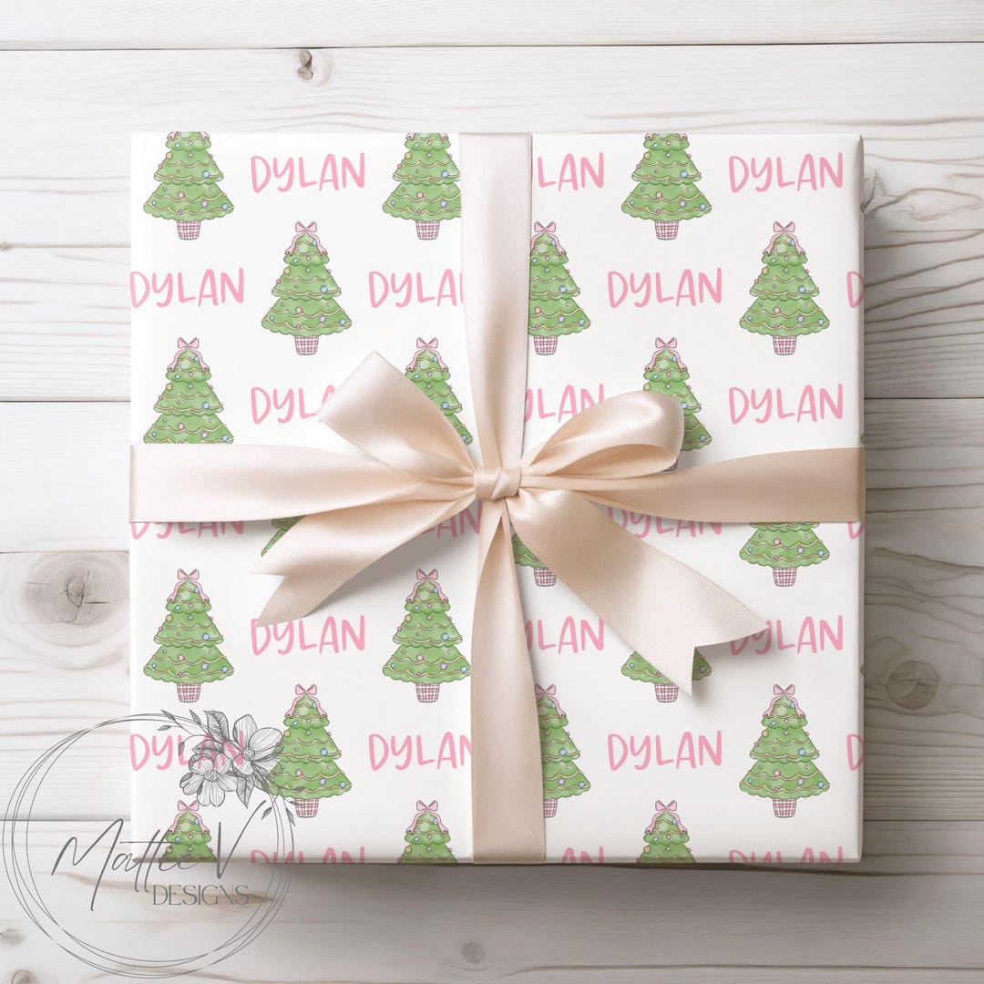 Personalized Wrapping Paper | Christmas Gift Wrap | Name Gift Wrap ...