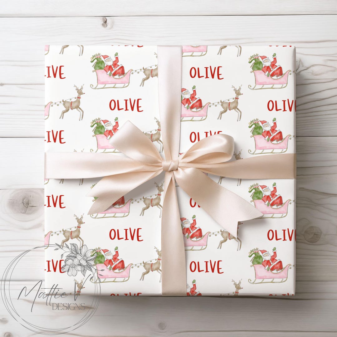 Personalized Wrapping Paper | Christmas Gift Wrap | Name Gift Wrap ...