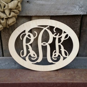 20 Wooden Monogram Unfinished Wood Monogram Wood Letters Monogram Home ...