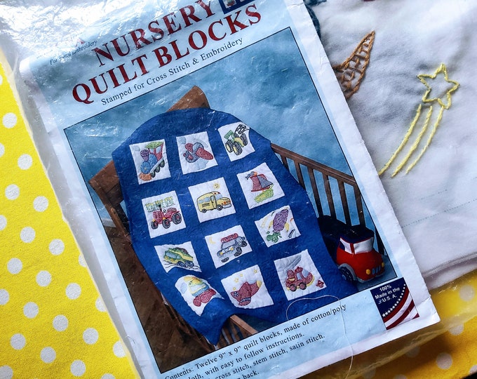 10 Nursery Quilt Blocks, Cross Stitch, Nursery Quilt Blocks, Cross ...