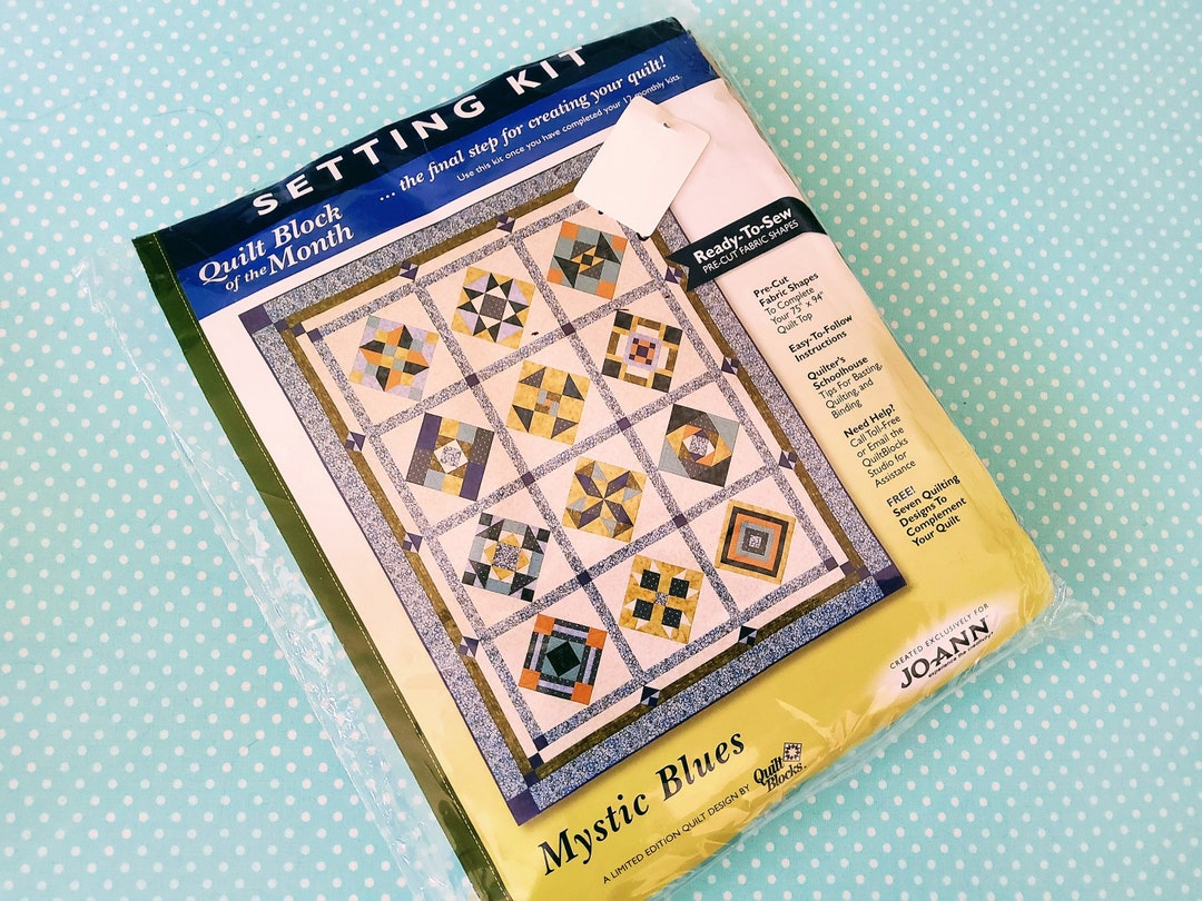 Complete Quilt Kit, Pre Cut Fabric Shapes, Pre Cut Quilt, Mystic Blues ...