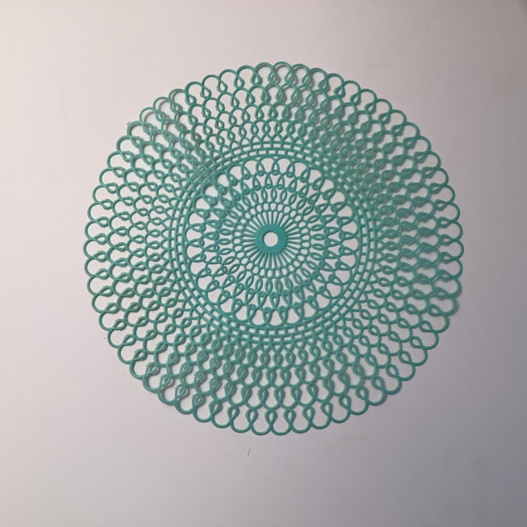 3 Aqua Doilies Plastic Doilies 1950's Decor Blue - Etsy