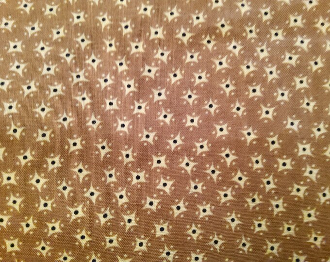 4 Yards 1940's Style Fabric, Small Print, Gold Fabric, Retro Fabric ...