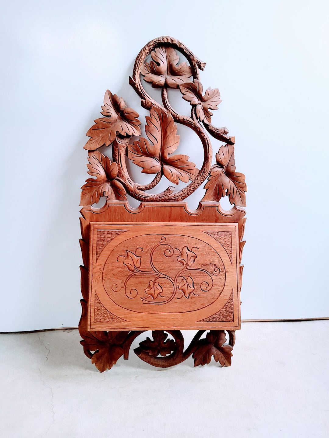 Hand Carved Wall Shelf, Magazine Shelf, Bathroom Shelf,hand Carved Wood ...